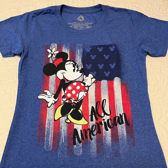 Disney | Tops | Disney All American Minnie Tshirt | Poshmark
